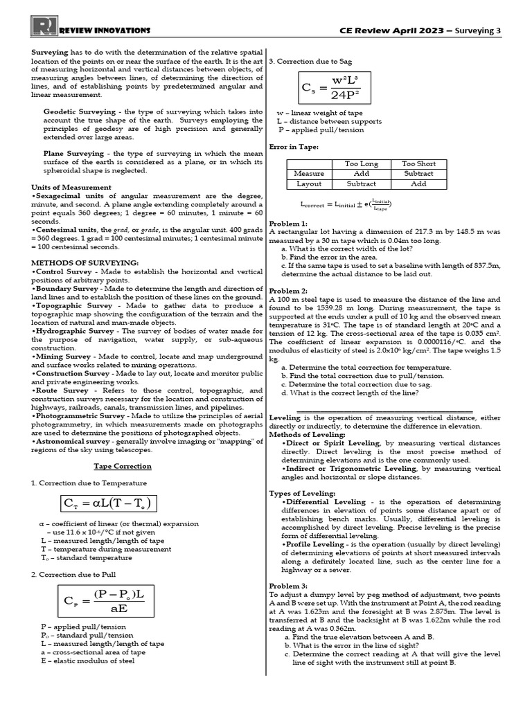 Surveying 3 | PDF | Surveying | Applied And Interdisciplinary Physics