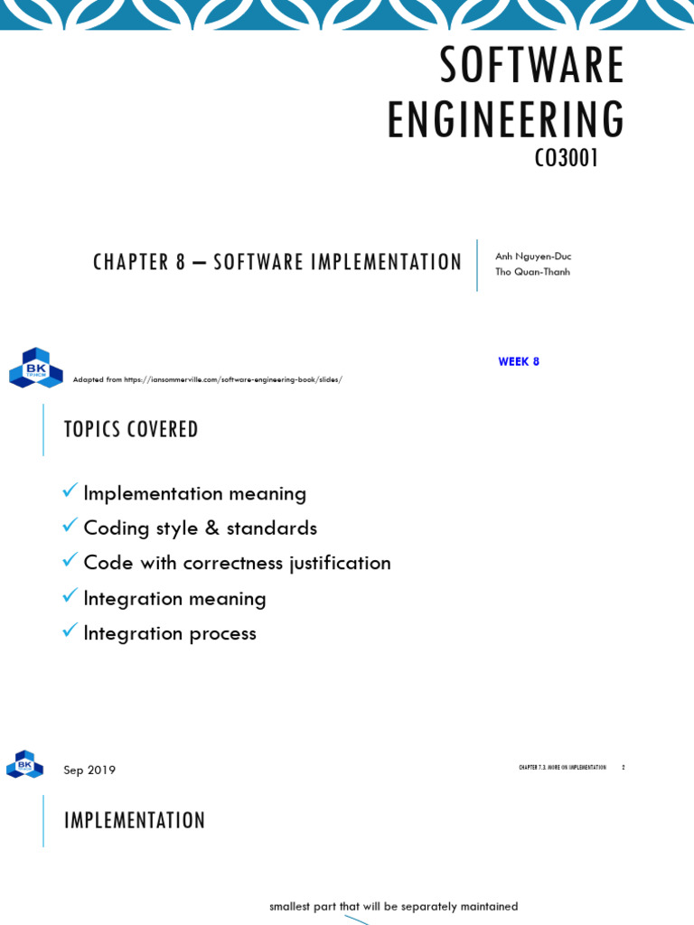 08 - Ch8 Implementation - 2022 - Ny | PDF | Method (Computer Programming) | Class (Computer ...