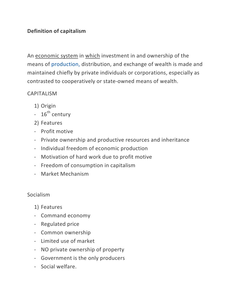 Understanding Capitalism: Key Features | PDF | Politics