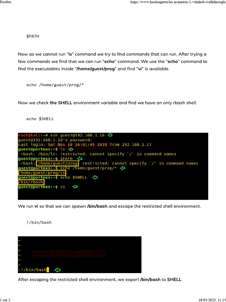 Linux Restricted Shell Bypass Guide | PDF | Shell (Computing ... Linux Restricted Shell Bypass Guide | PDF | Shell (Computing ...