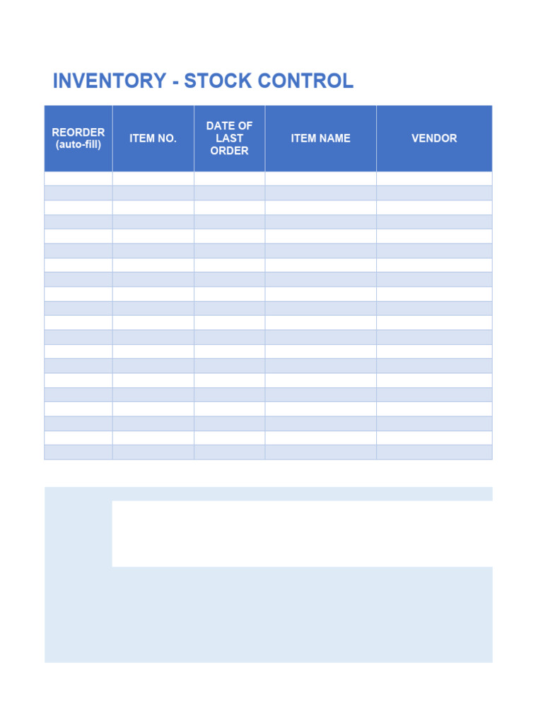 Inventory Stock Control A | PDF