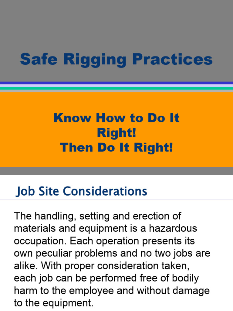 Safe Rigging | PDF