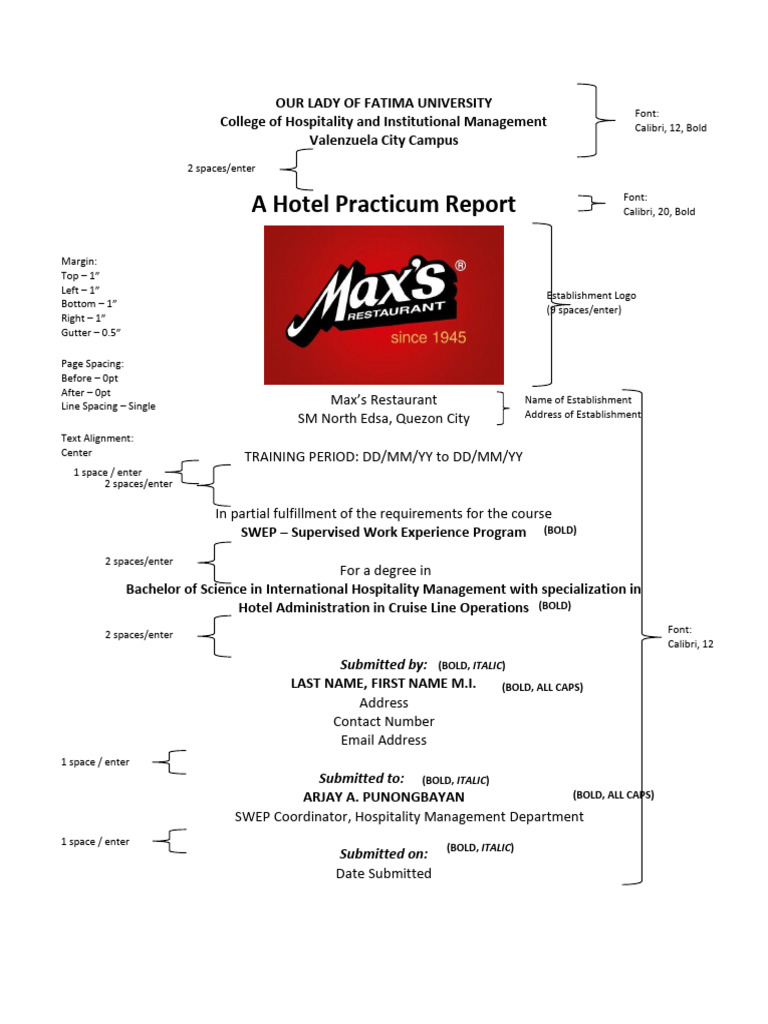 Practicum-Report-Format-2023 | PDF