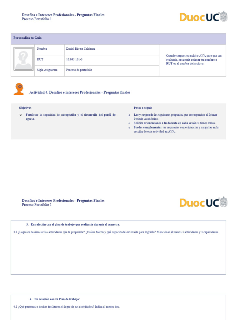 Desafíos e Intereses Profesionales - APP1 - Final | PDF | Aprendizaje | Cognición