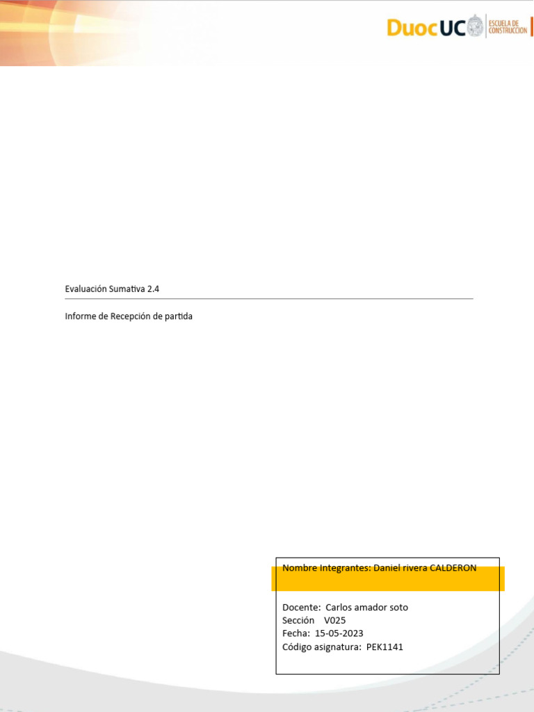 EVALUACION 2 Daniel Taller de Obra Gruesa2 | PDF