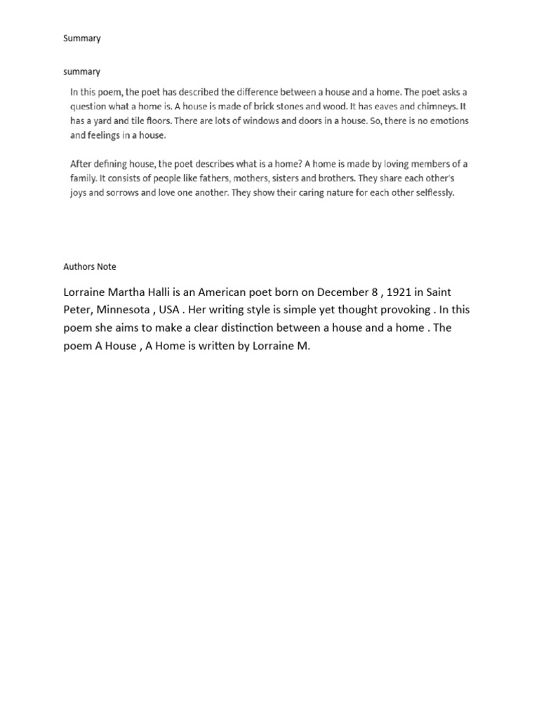 English 1A Author Note and Summary | PDF