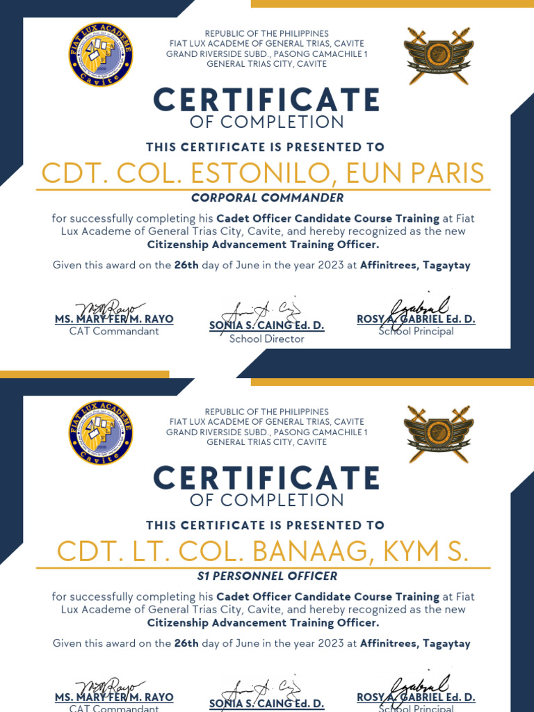 COCC Certificate of Completion | PDF