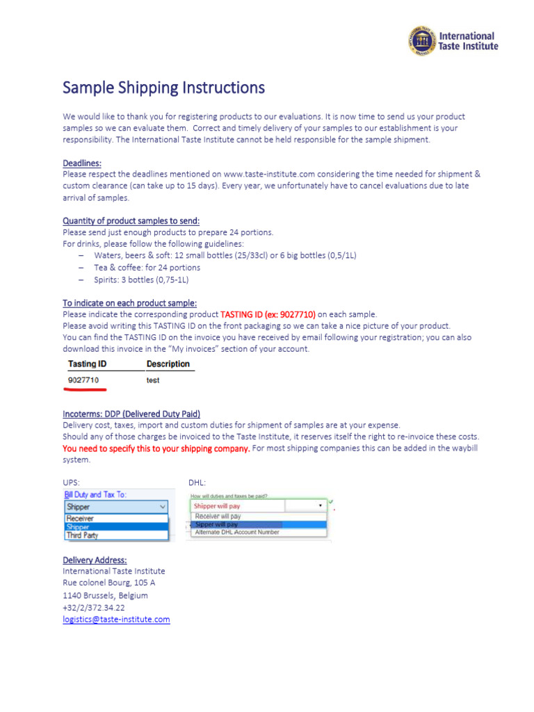 World-Clean-BXL-Shipping-Instructions | PDF | Economies