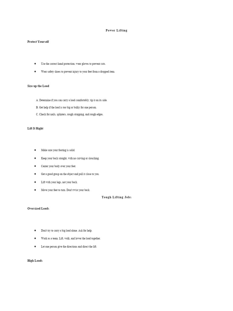 Power Lifting Pdf Foot Equipment