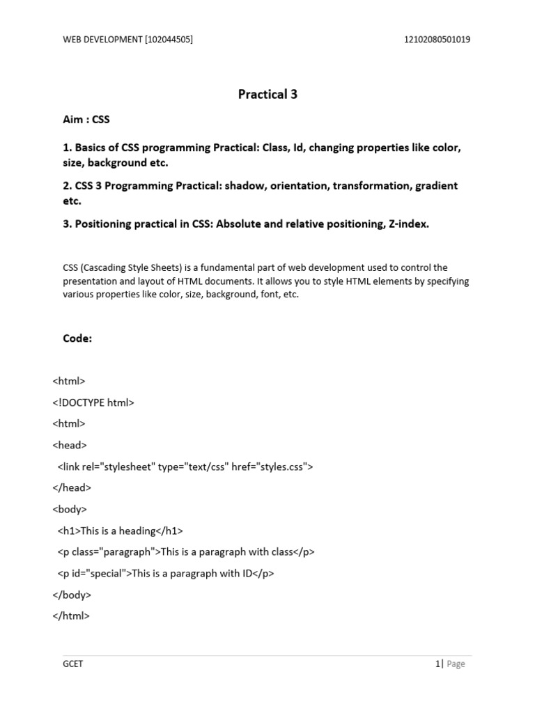 WD Practical 3 | PDF | Computer File Formats | Design