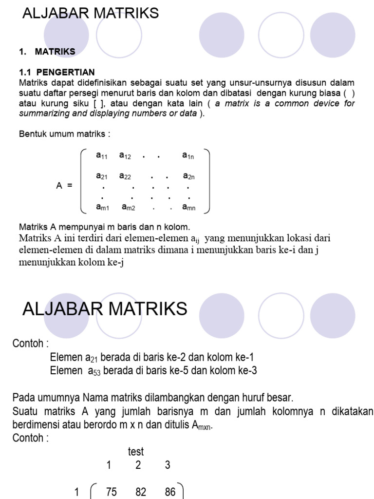 Aljabar Matriks | PDF