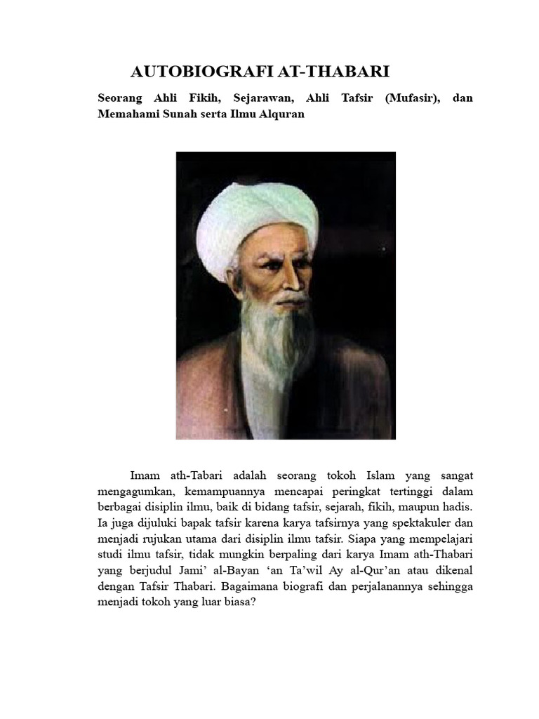 Biografi Singkat Imam At-Thabari | PDF | Sejarah | Agama & Spiritualitas