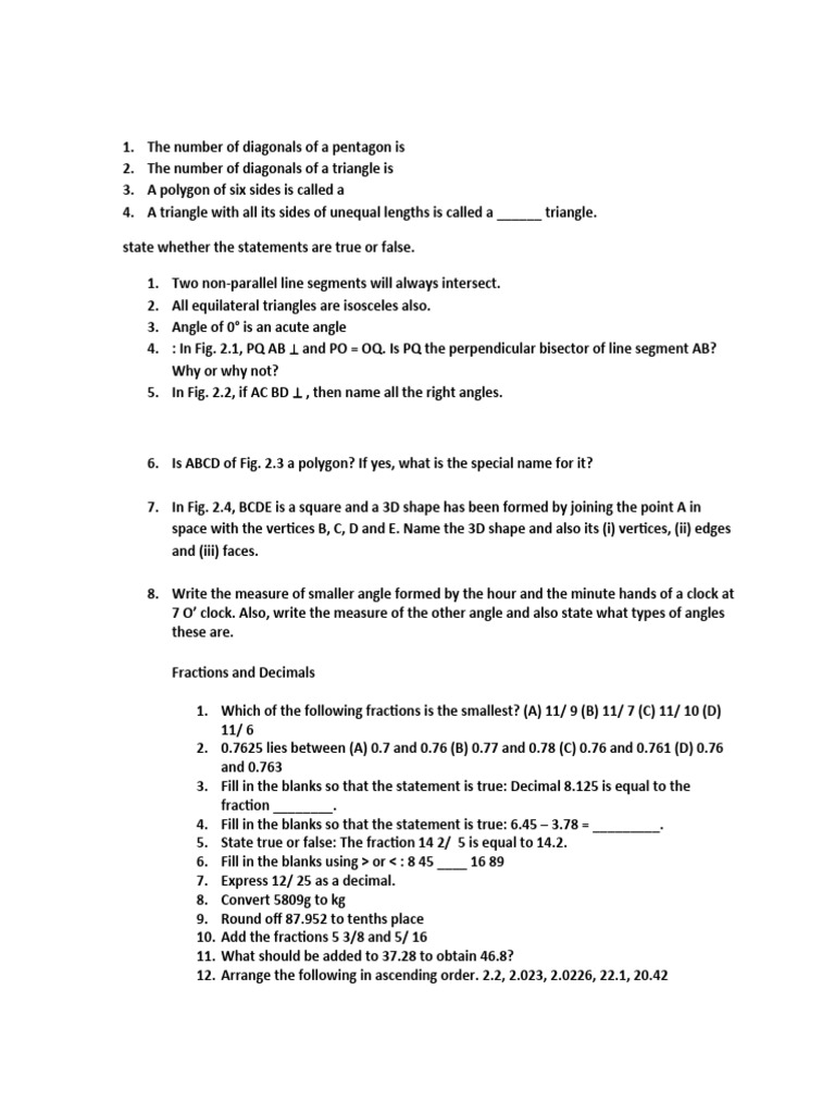 Class 6 Exampler Example Problem | PDF | Triangle | Geometric Shapes