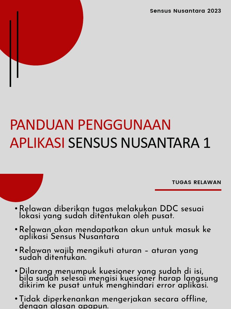 Panduan Aplikasi Sensus Nusantara | PDF