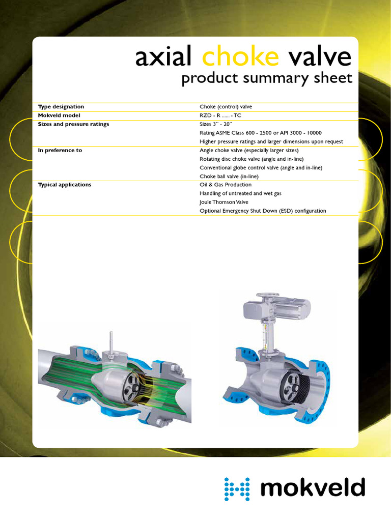 Mokveld-Product Sheet Axial Choke Valve | PDF | Home & Garden ...