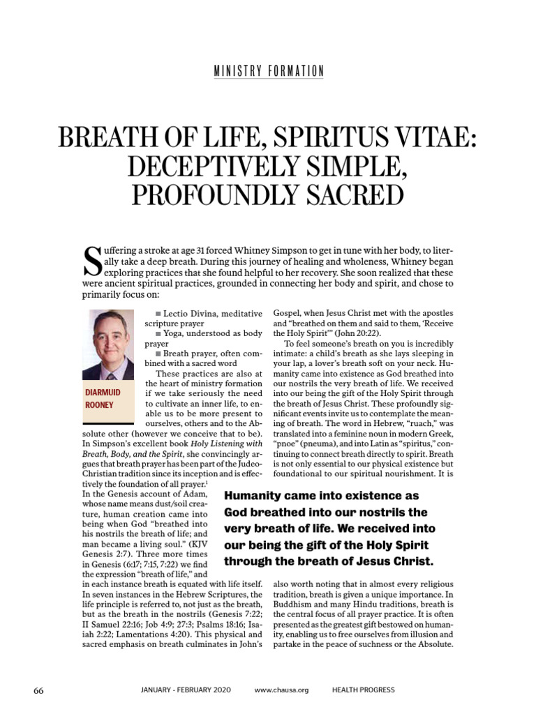 Ministry Formation Breath of Life Spiritus Vitae Deceptively Simple ...