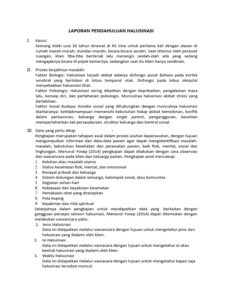 LP, SP, Halusinasi | PDF