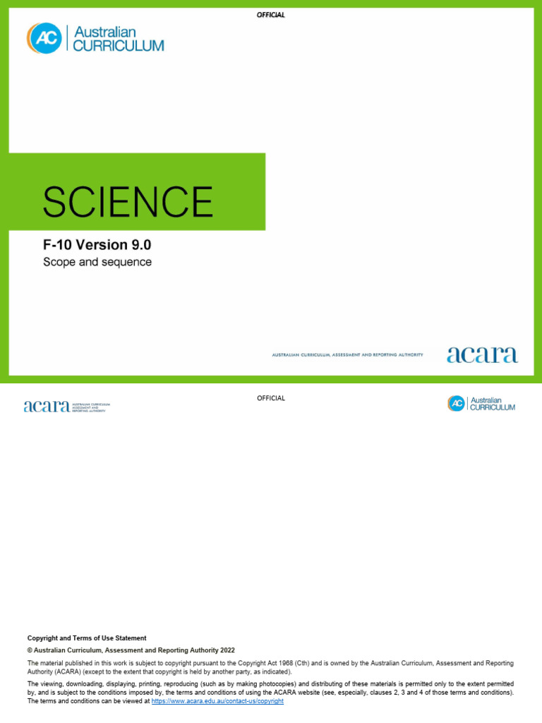 Science Scope and Sequence F 10 v9 | PDF | Social Science | Technology & Engineering