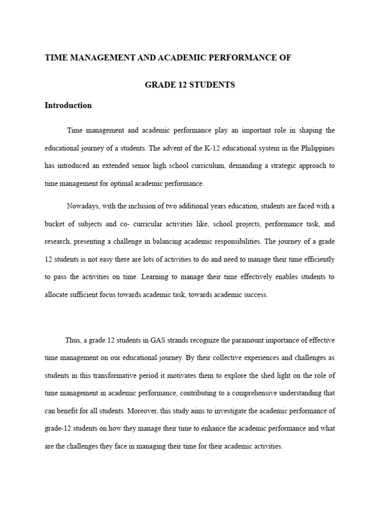 TIME-MANAGEMENT-AND-ACADEMIC-PERFORMANCE-OF-222 | PDF