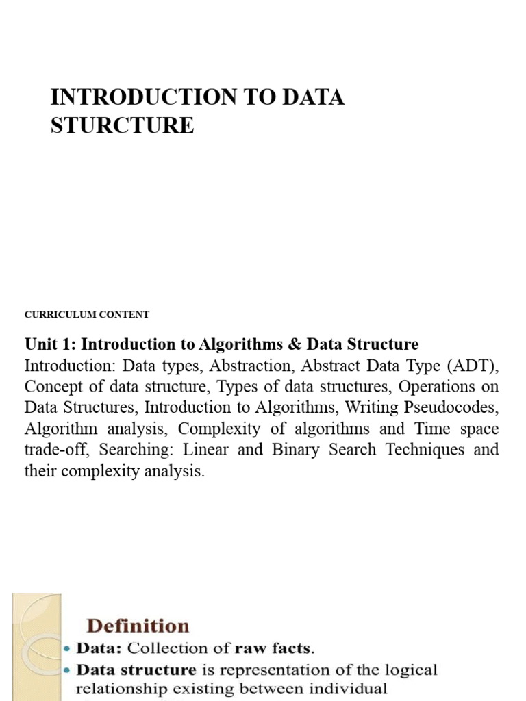 Data Structure Unit1 (1) | PDF