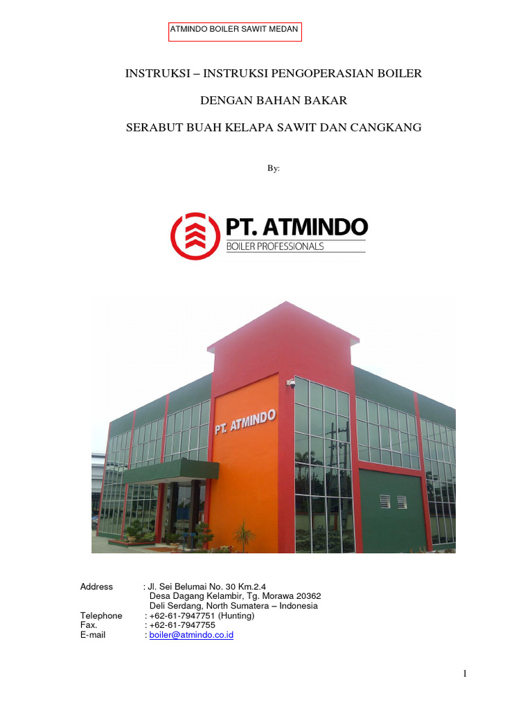 Boiler Sawit Atmindo | PDF