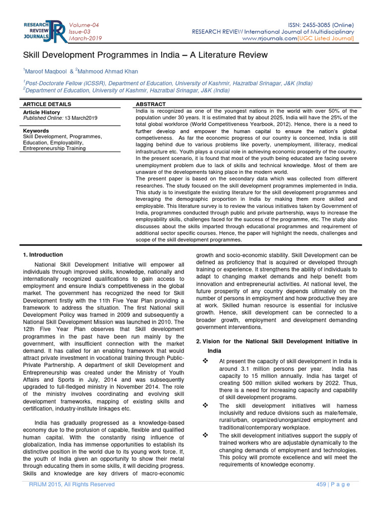 Skill_Development_Programmes_in_India_A (1) | PDF | Entrepreneurship ...