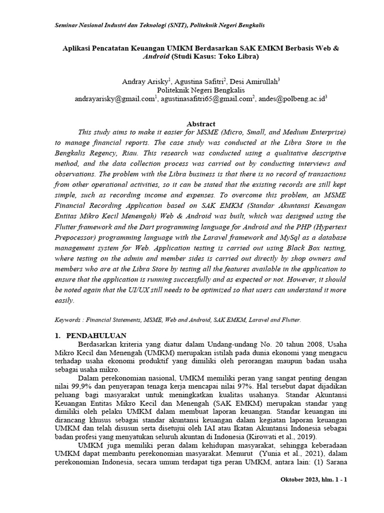 Artikel Ilmiah SNIT | Download Free PDF | Computer Science | Information Technology