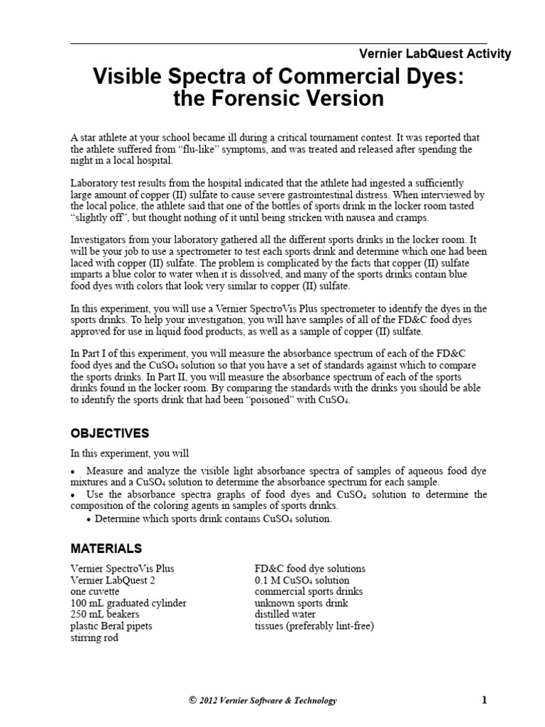 Food Dye Forensics LQ | PDF