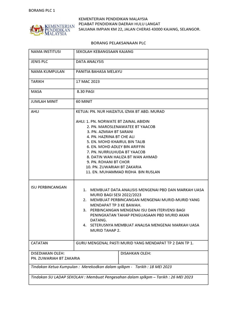 Laporan PLC 1 - Data Analysis | PDF