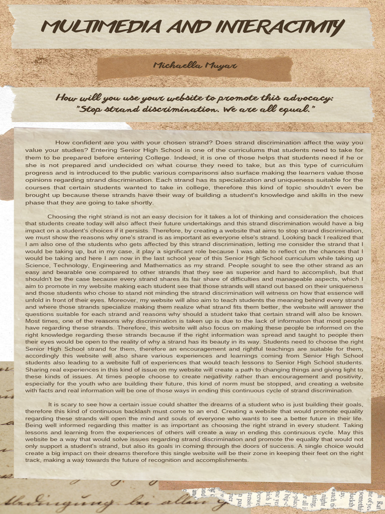 Ending Strand Discrimination in Education | PDF | Experience | Curriculum