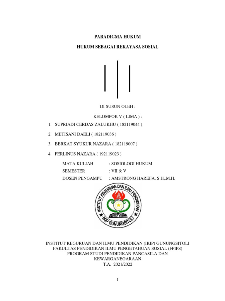Hukum Sebagai Rekayasa Sosial | PDF