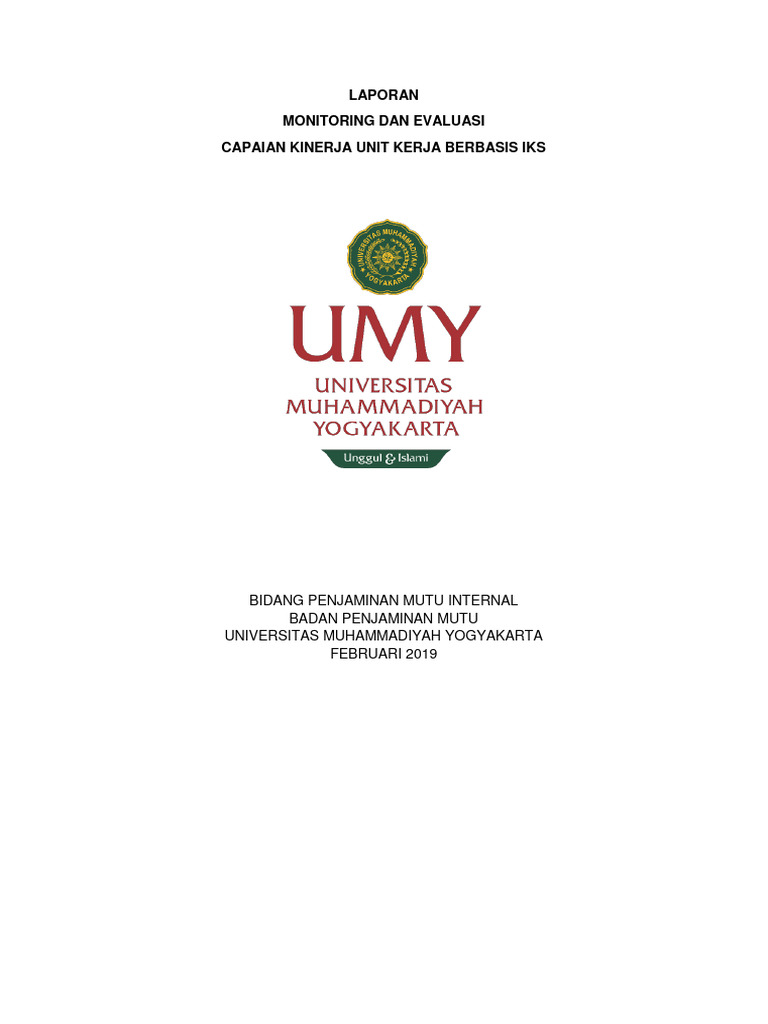 Laporan Monev Capaian Kinerja Unit Kerja Berbasis IKS 2018 2019 TTD CAP 2 | PDF