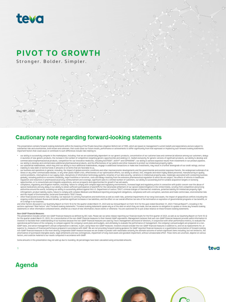 Teva Investor Day Presentation May 18 V Final | PDF
