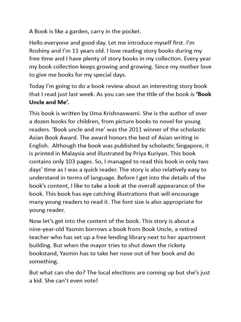 BOOK UNCLE AND ME | PDF