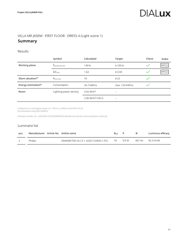 Dialux Bath | PDF | Lighting | Light