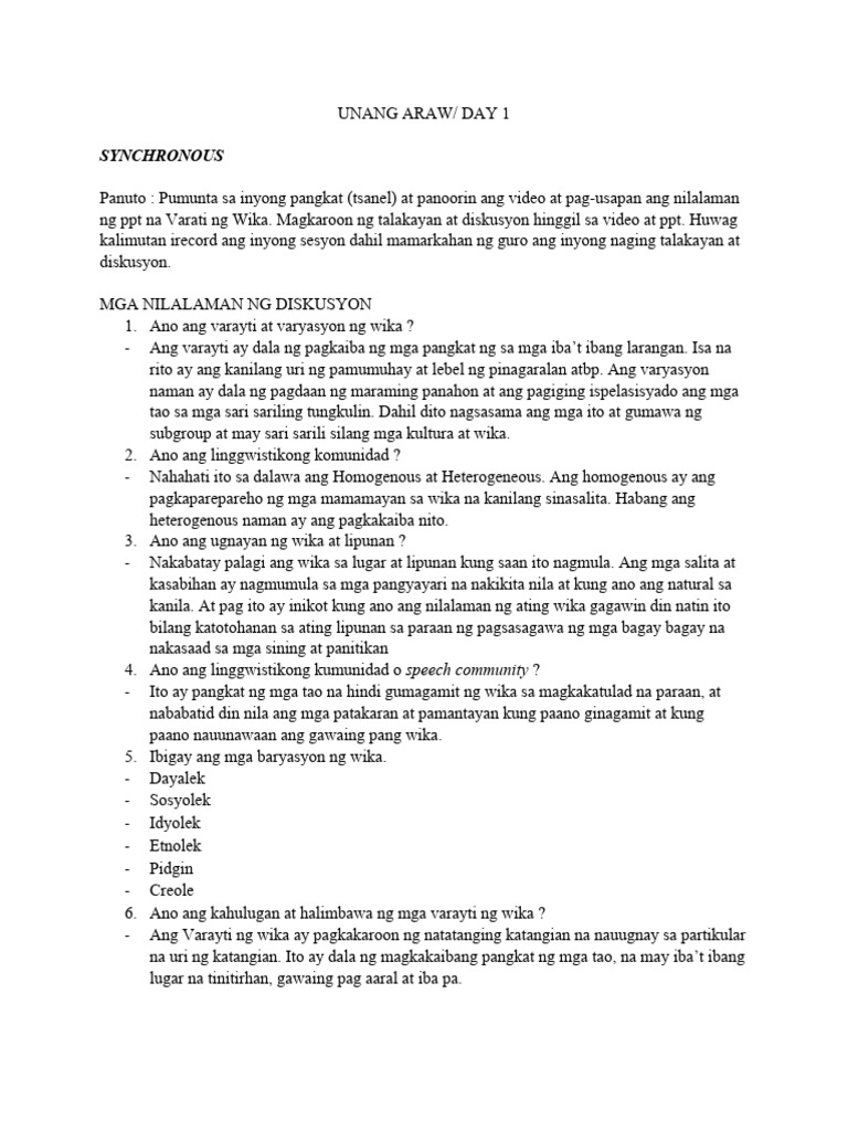 Varayti NG Wika | PDF