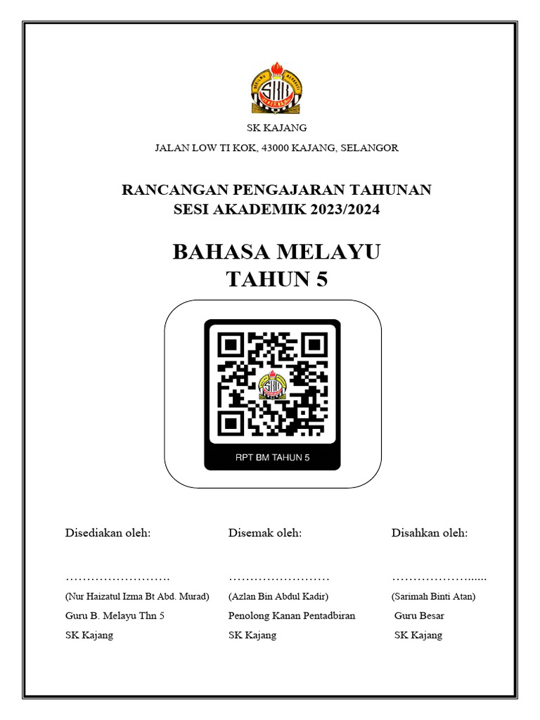 Templat QR Code RPT | PDF
