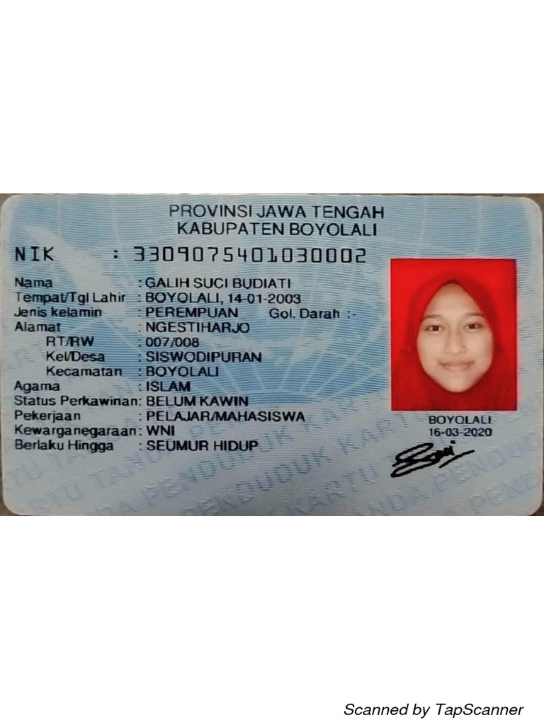 KTP Galih Suci Budiati | PDF