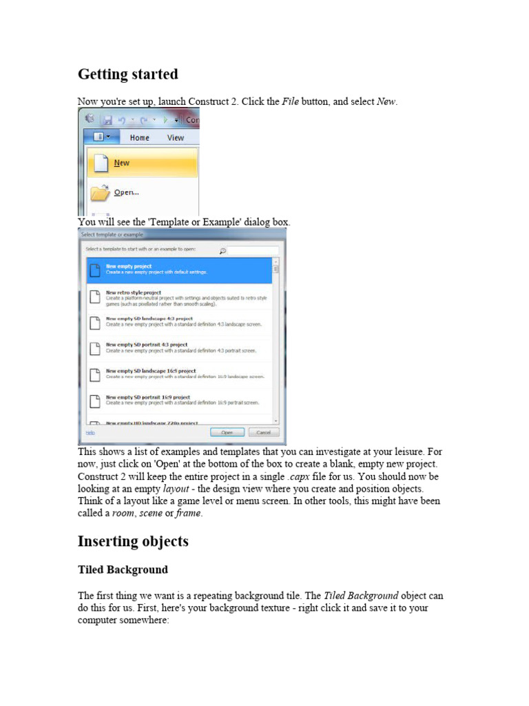 Tutorial Construct 2 | PDF | Icon (Computing) | Computer File