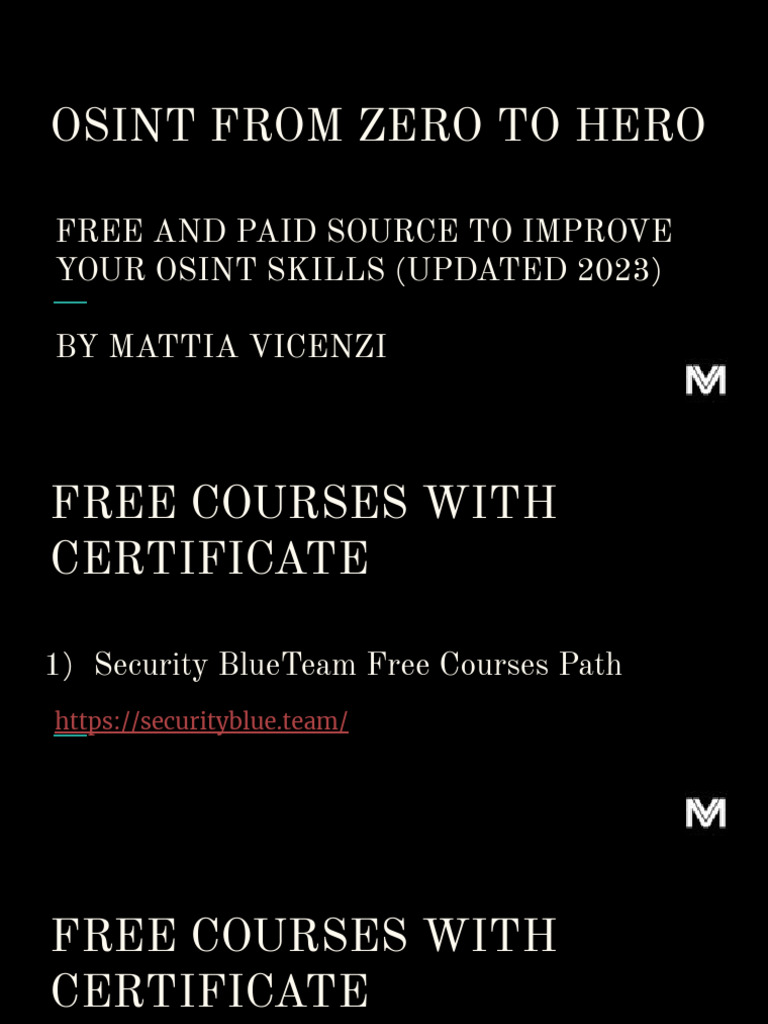 Osint From Zero To Hero | PDF