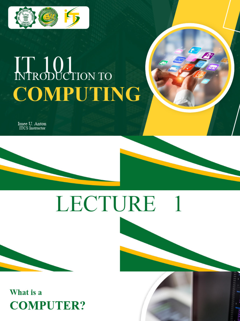 IT 101 - Lecture 1 | PDF