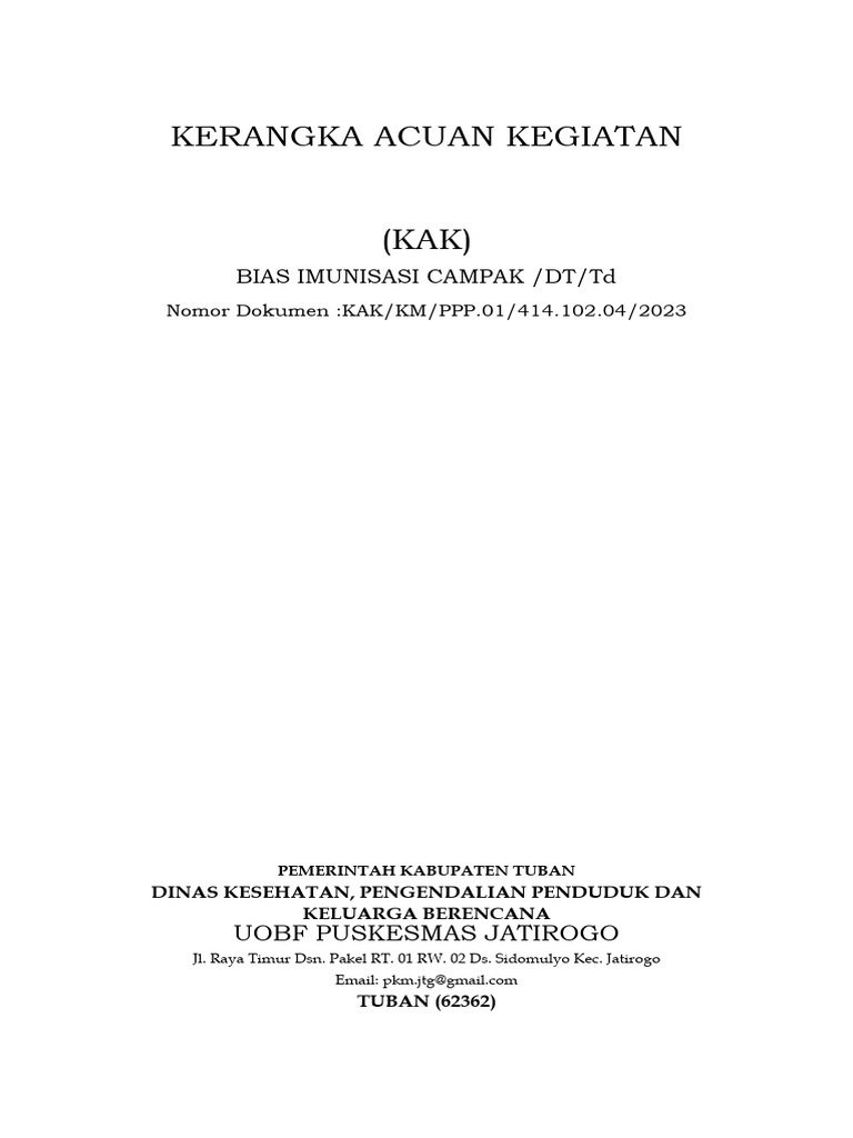 KAK BIas Campak 2023 | PDF