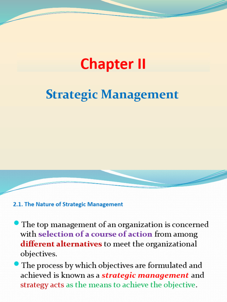 SPM Chapter II | PDF | Strategic Management | Competitive Advantage