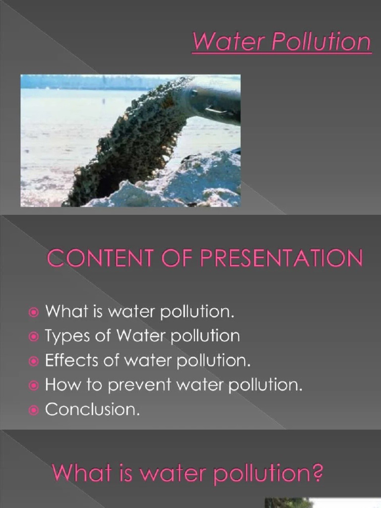 Water pollution presentation | PDF