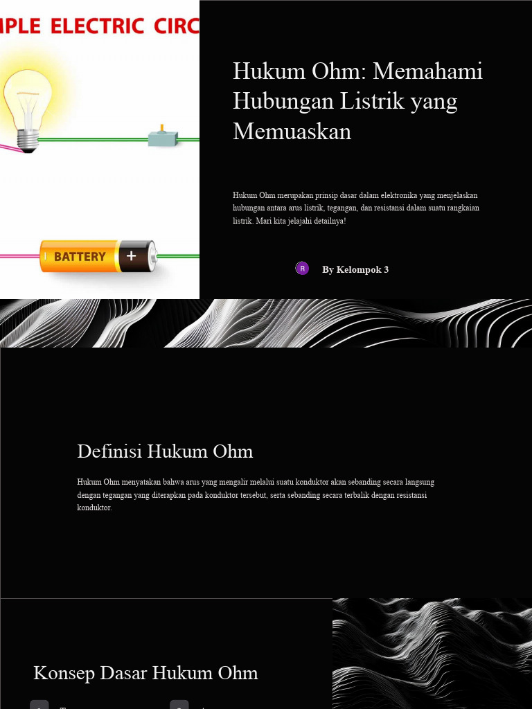 Hukum Ohm Memahami Hubungan Listrik Yang Memuaskan | PDF