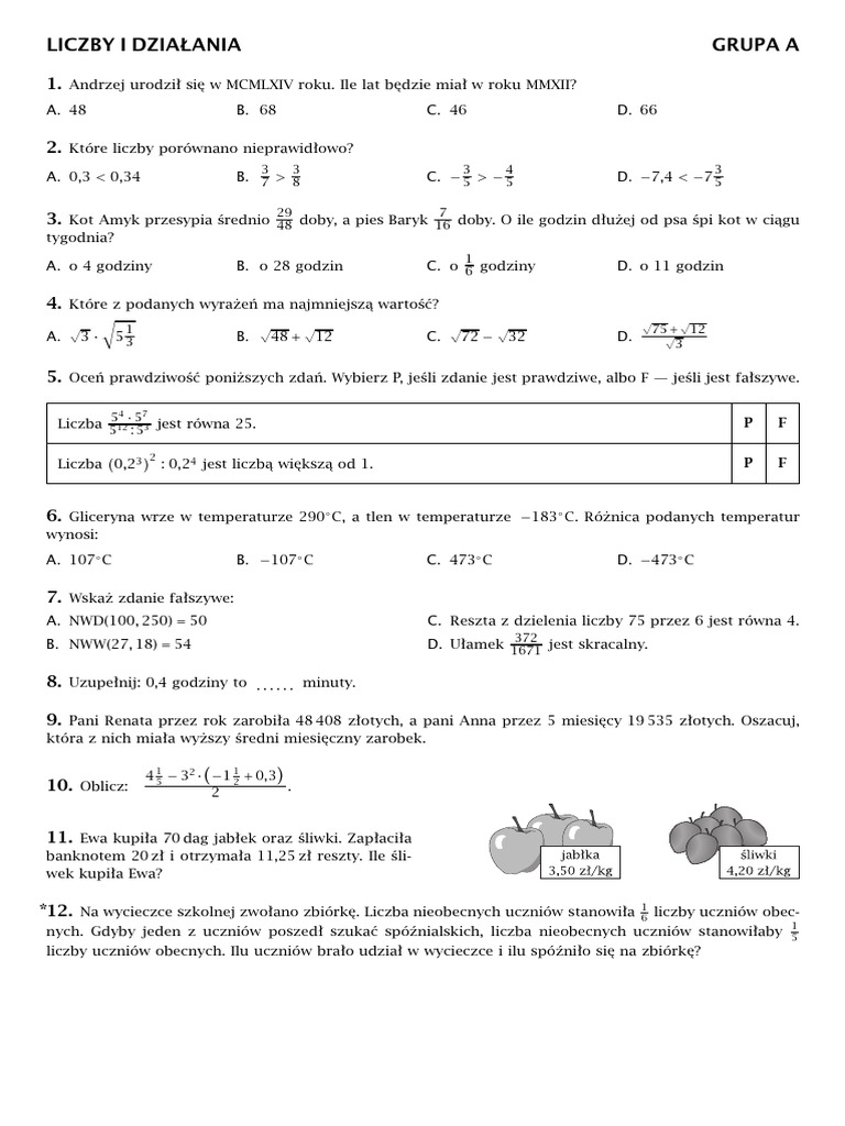 Karta Pracy 1 - VIII | PDF