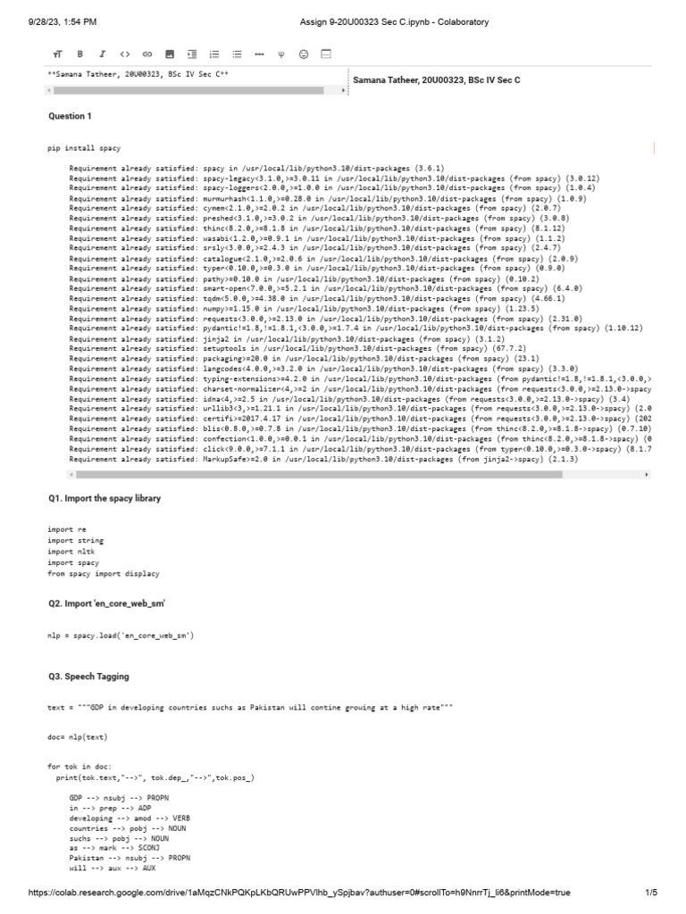 Assign 9-20U00323 Sec C.ipynb - Colaboratory | PDF | Teaching Methods ...
