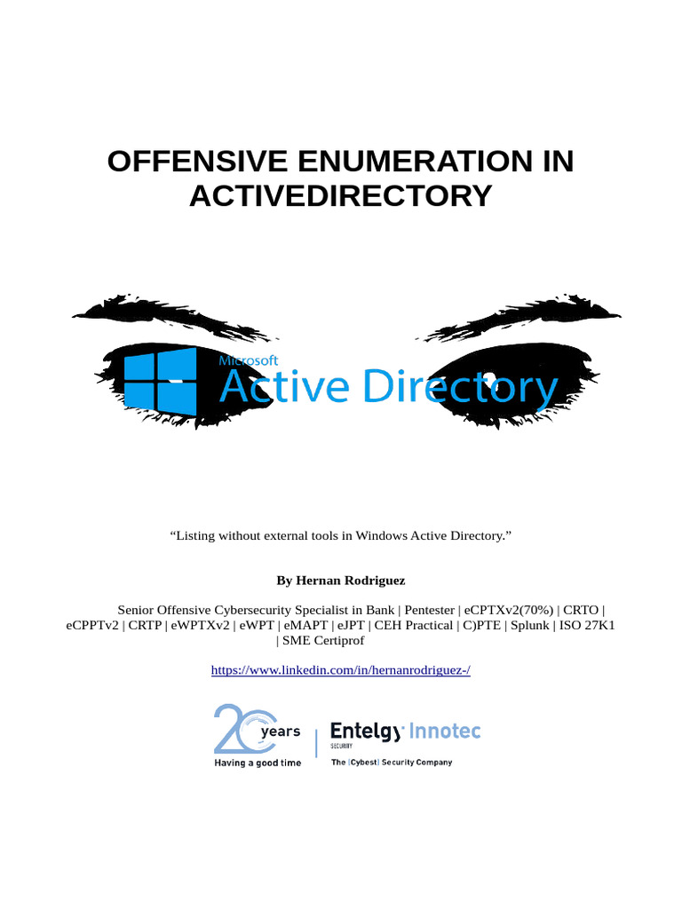 Offensive Enumeration in | PDF | Active Directory | Operating System