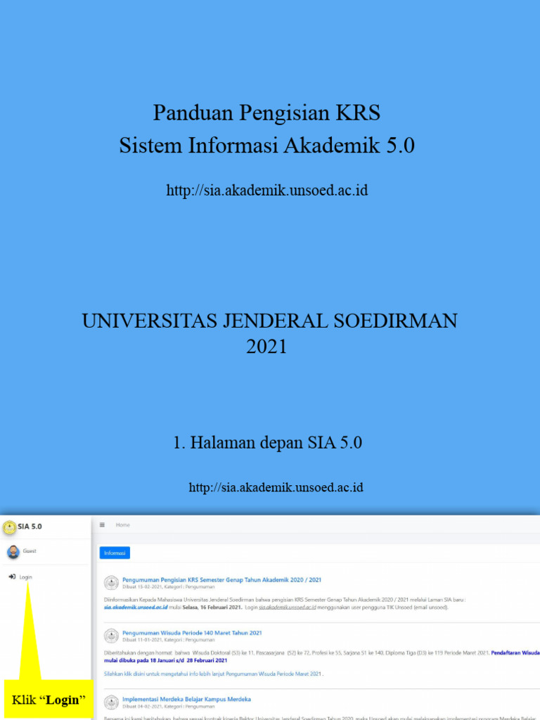 Panduan Pengisian KRS Oleh Mhs Pada SIA 5.0 | PDF | Komputer