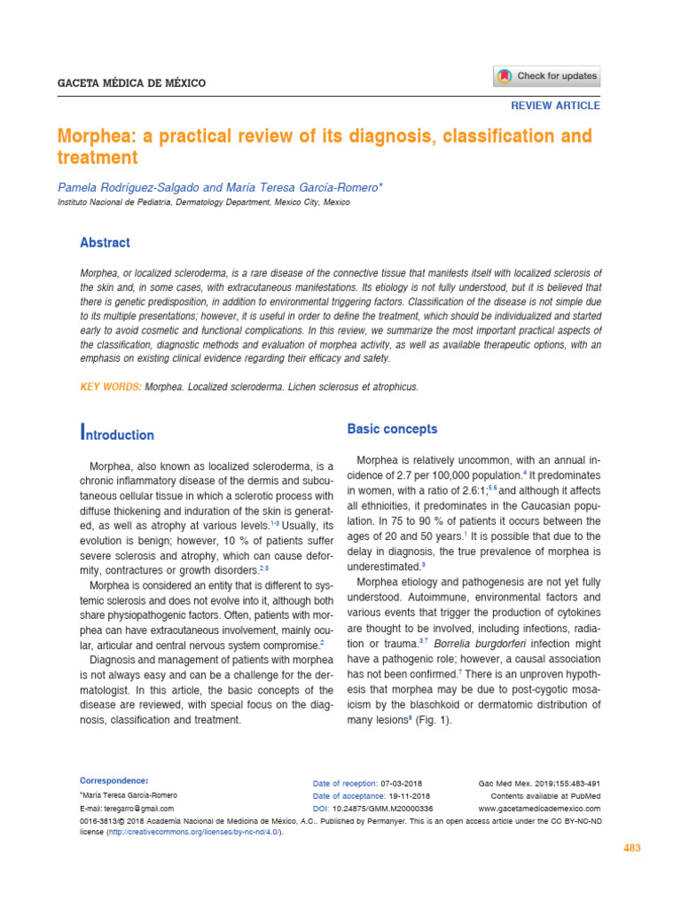 Morphea: Diagnosis and Treatment Review | PDF